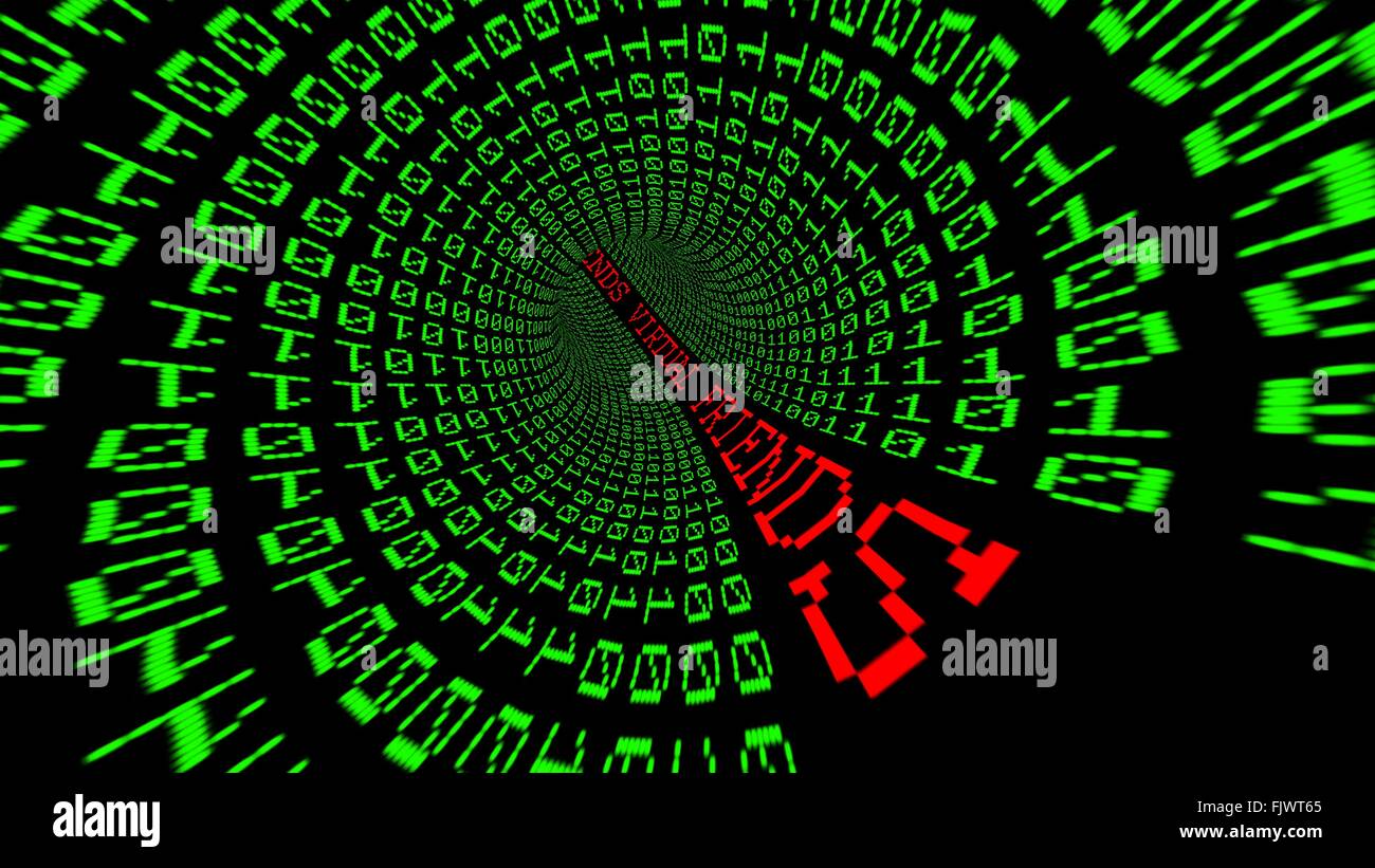 Matrix data tunnel Stock Photo - Alamy