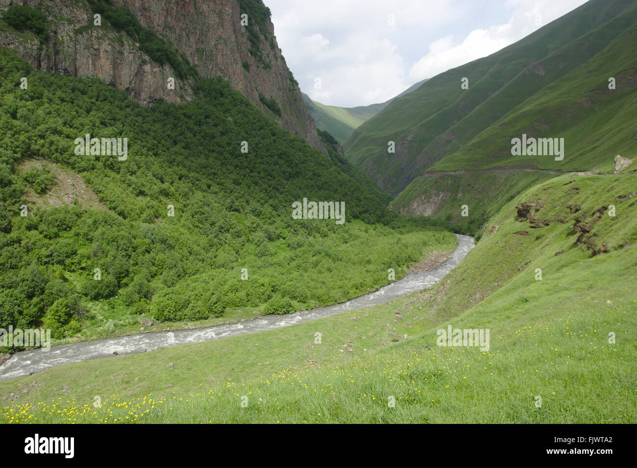 Truso Gorge, Kazbegi National Park, Georgia Stock Photo - Alamy