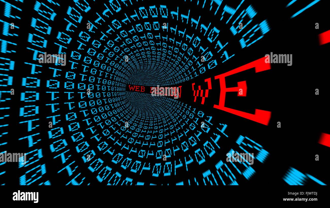 Matrix data tunnel Stock Photo - Alamy