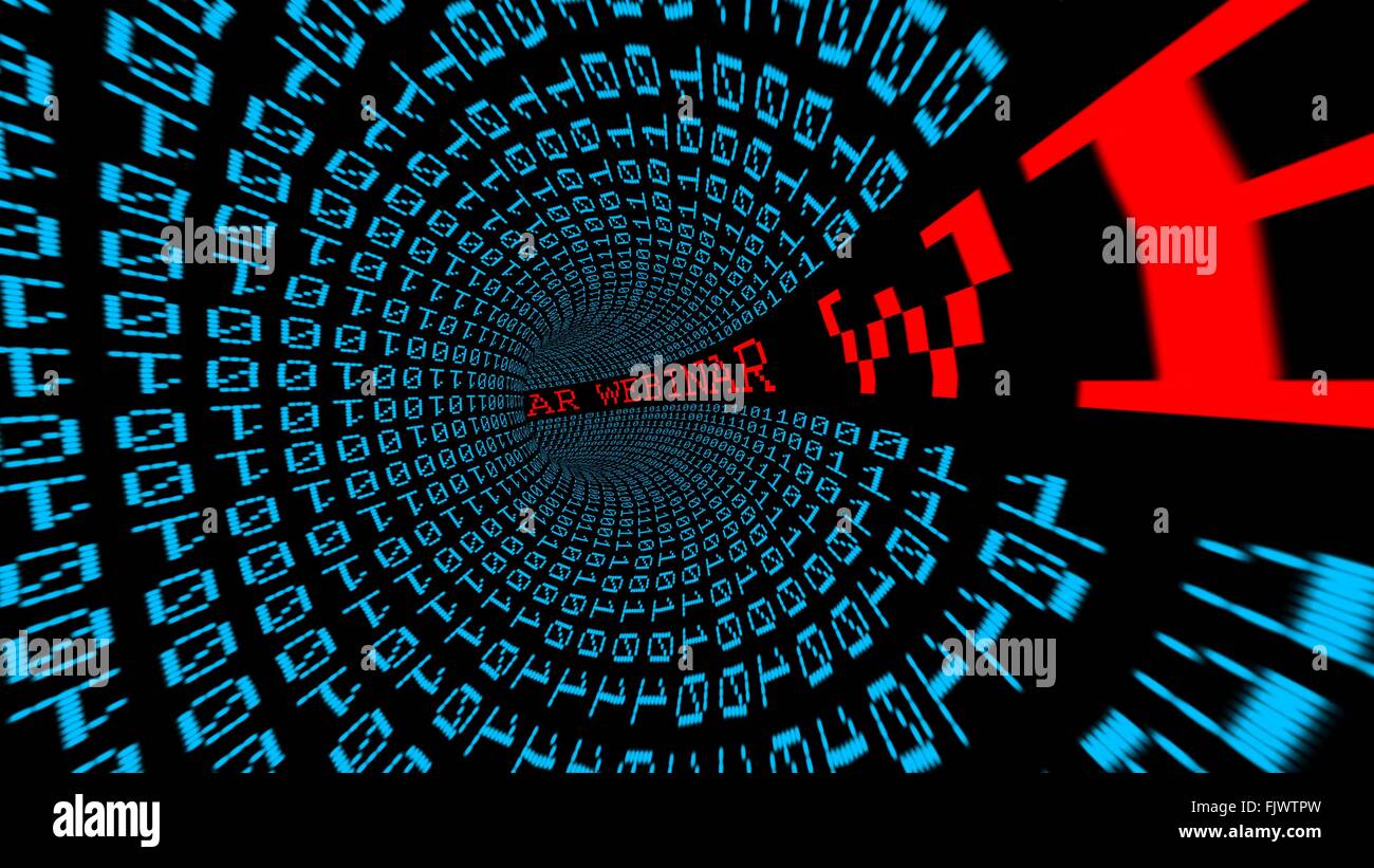 Matrix data tunnel Stock Photo - Alamy