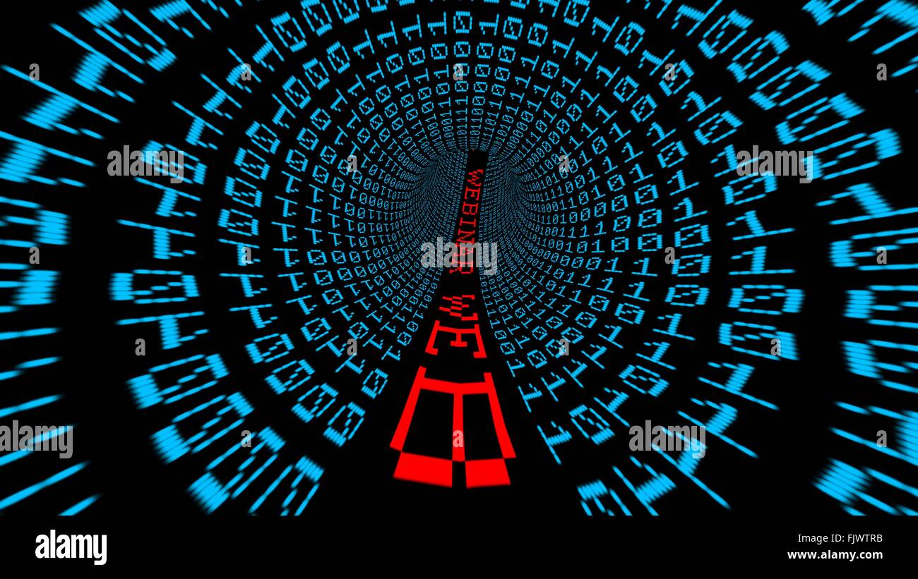 Matrix data tunnel Stock Photo - Alamy