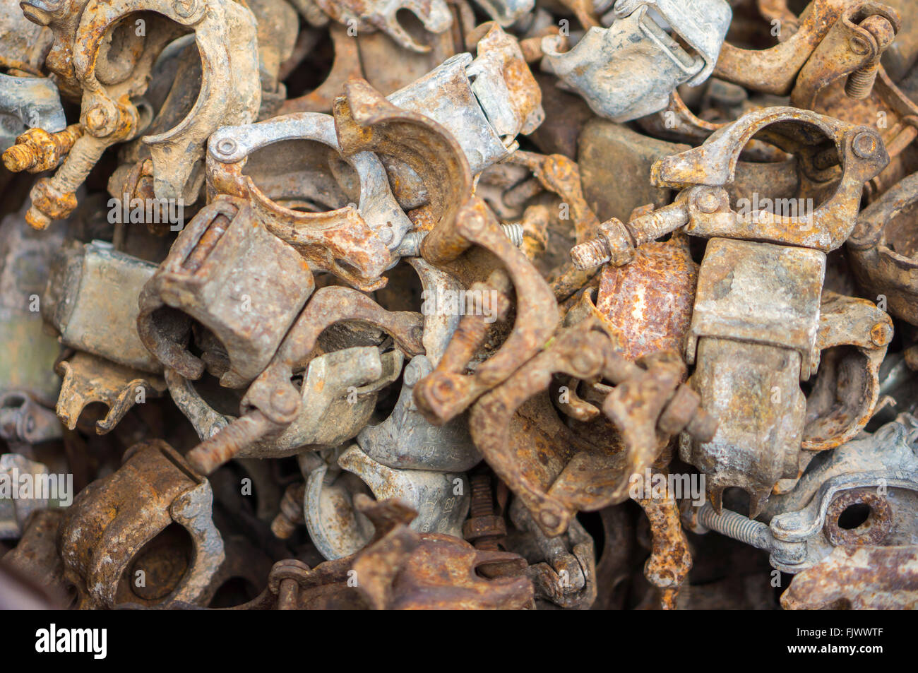 Rusty Scaffolding Fixings Stock Photo - Alamy