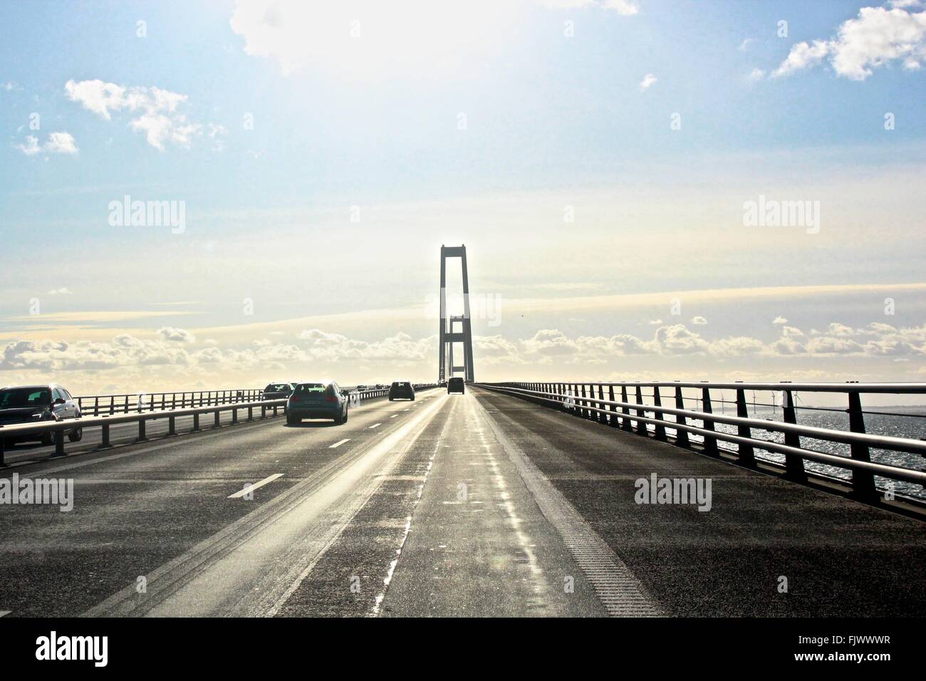 Vehicles bridge over sea sky architecture hi-res stock photography and ...