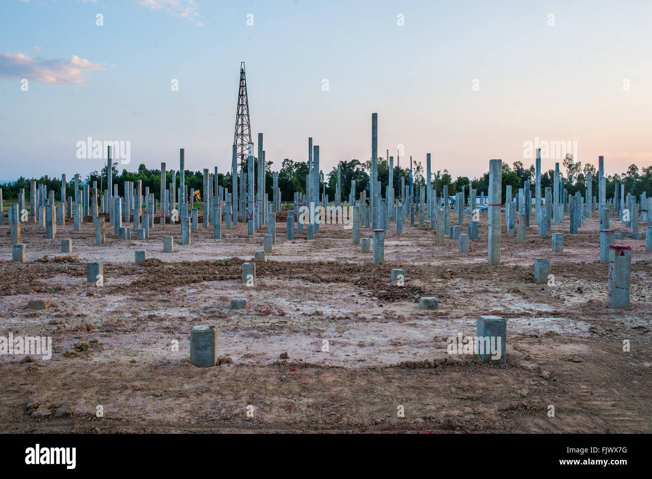 A Building factory and construction site under sky Stock Photo - Alamy