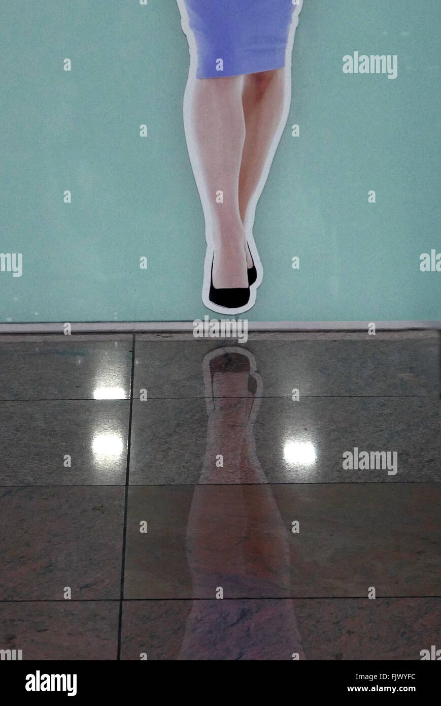 Reflection Of Painting On Floor Stock Photo - Alamy