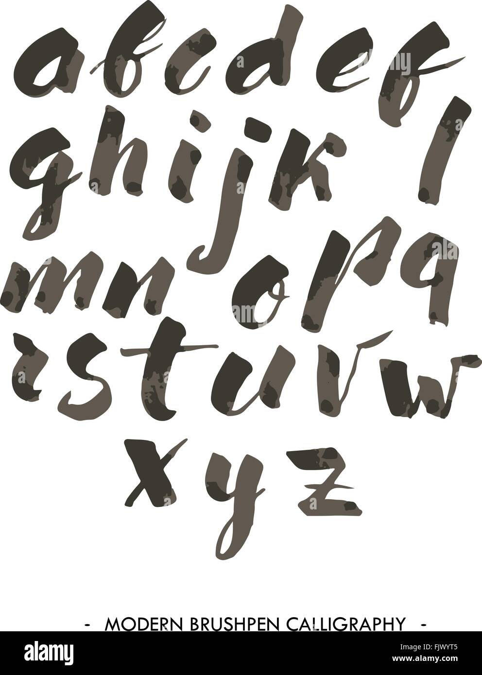 Modern ink Alphabet font Stock Vector Image & Art - Alamy
