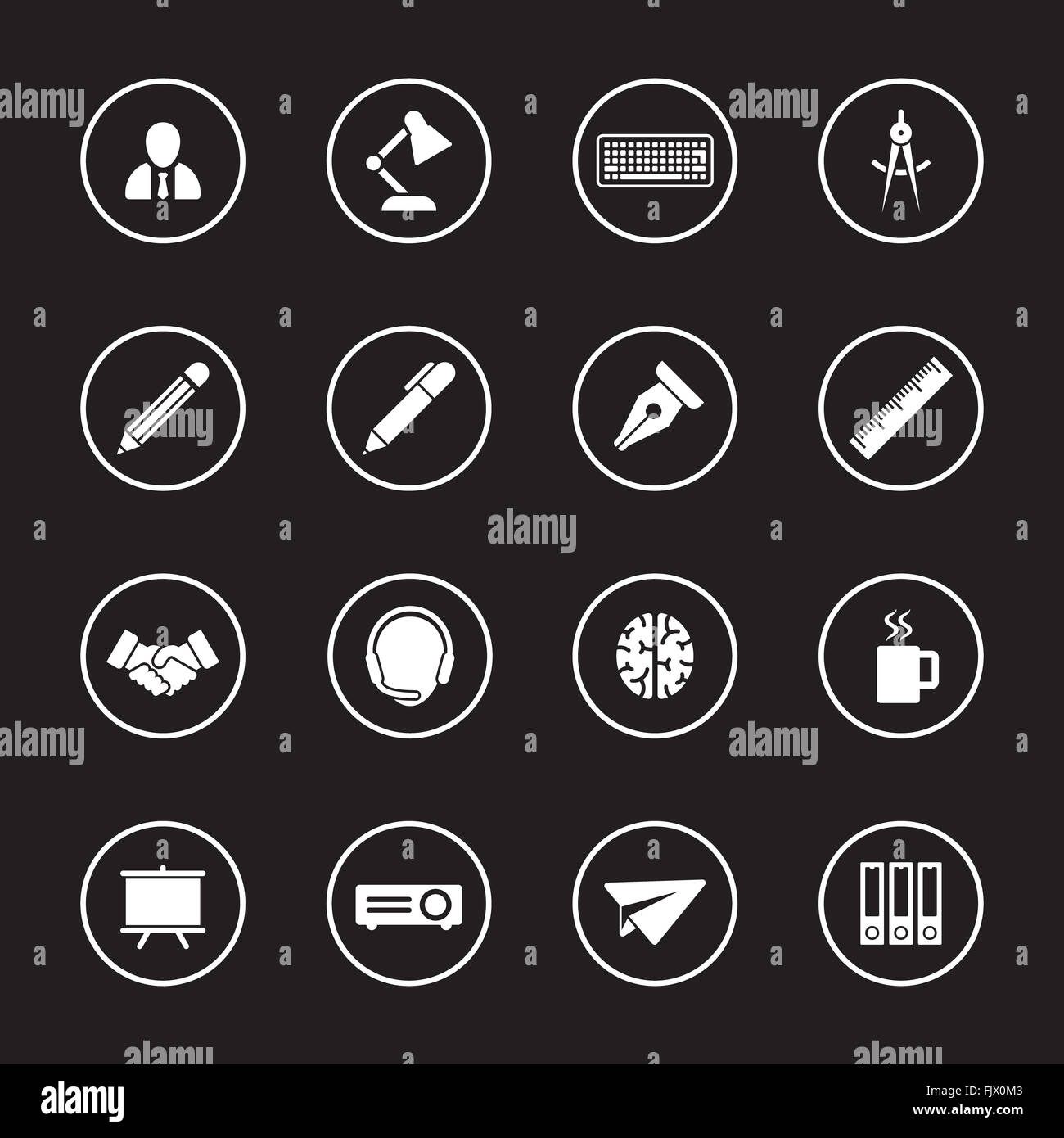 [JPEG] white flat icon set 8 with circle frame for web design, UI ...