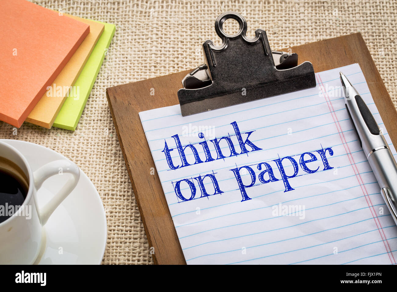 think on paper - write down your goals,tasks and ideas - text on ...