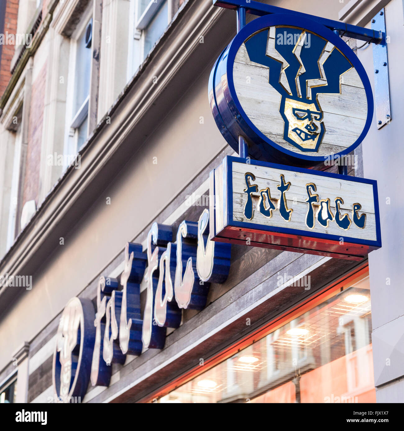 Fat face logo hi-res stock photography and images - Alamy