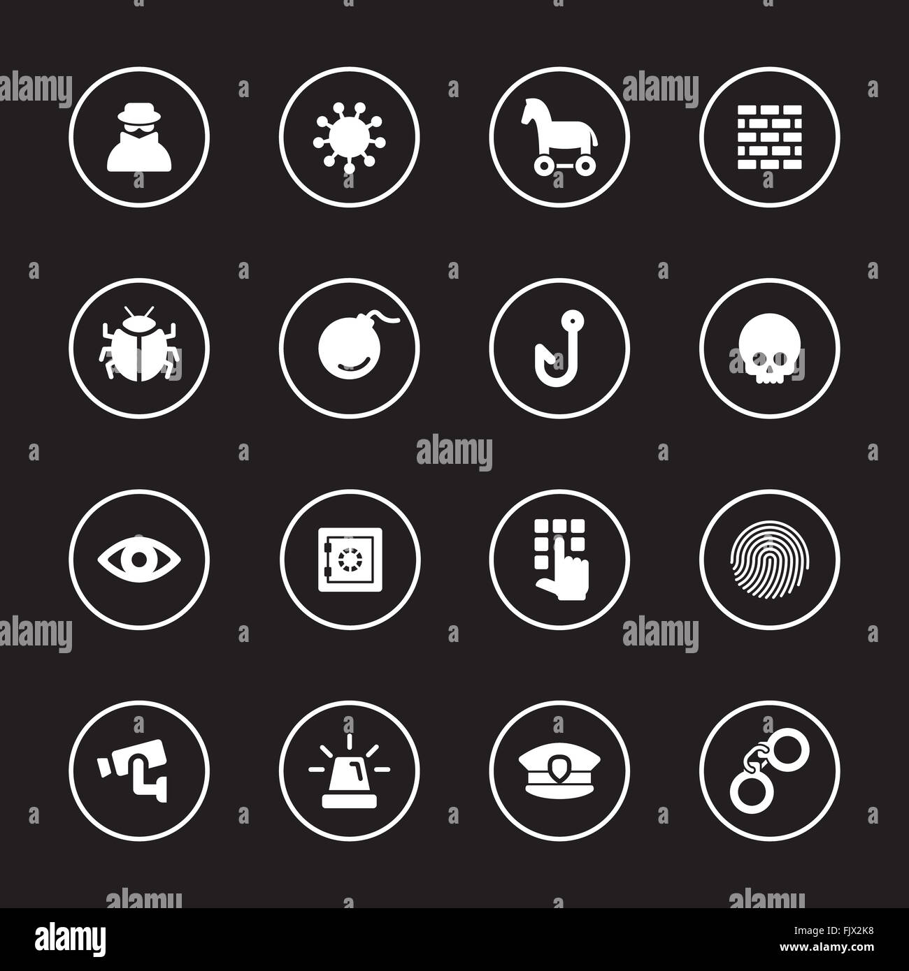 [JPEG] white flat icon set 7 with circle frame for web design, UI ...