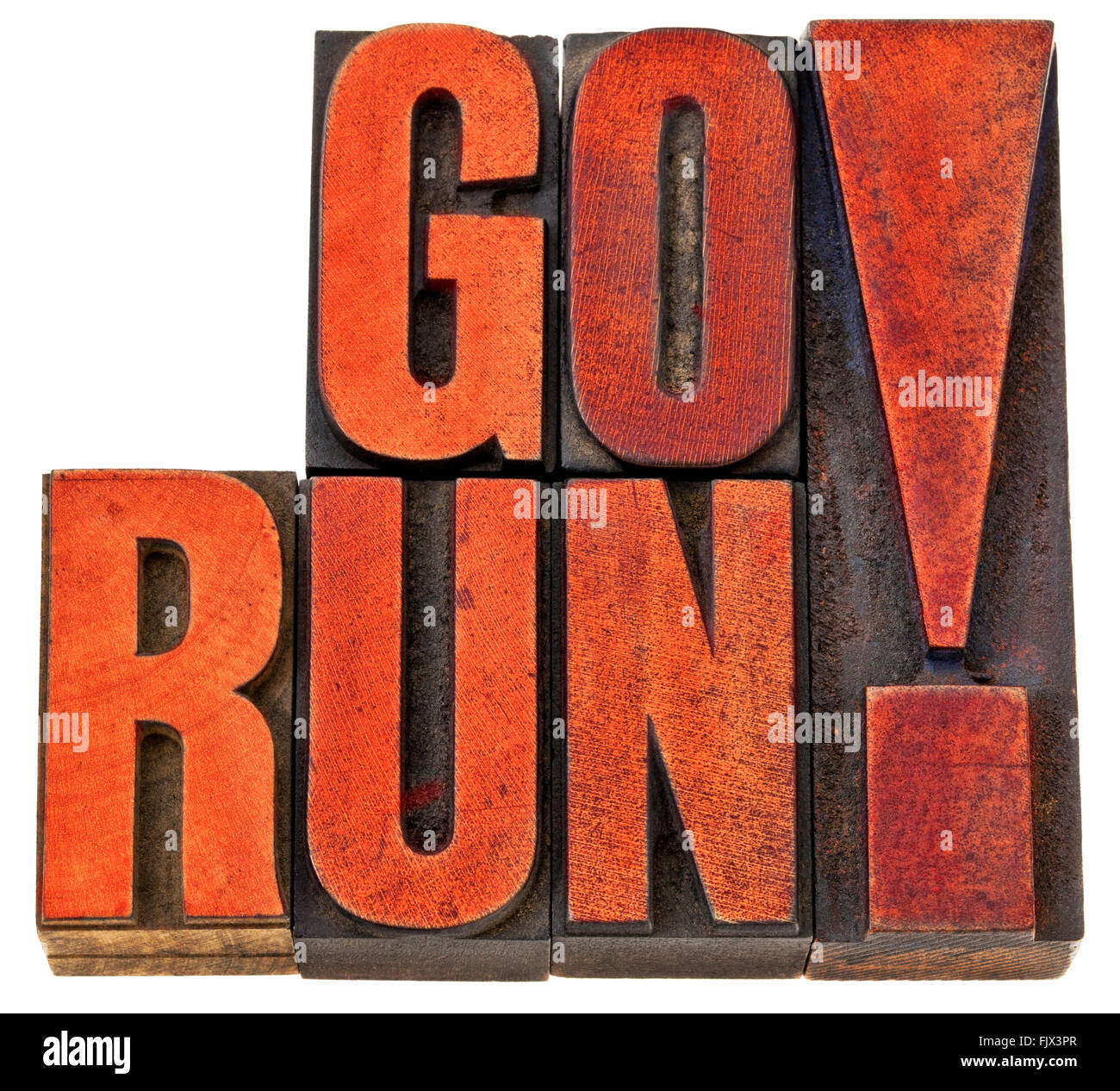 go run motivation banner - fitness concept - isolated word abstract in ...
