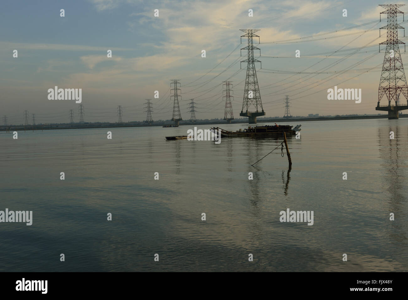 The atmospheric glow that remains for a short time after sunset Stock ...