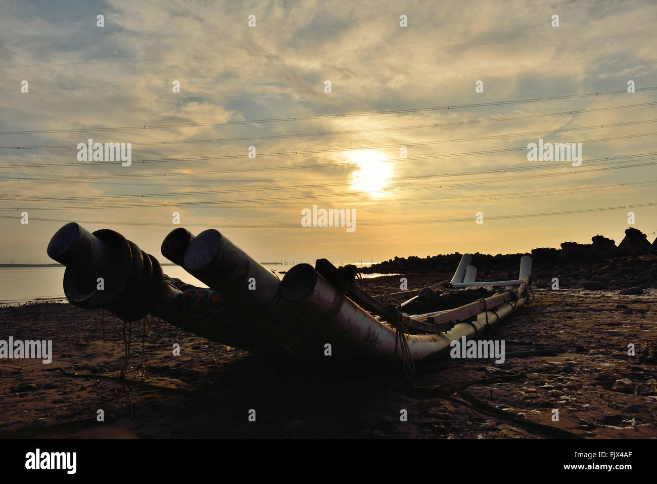 The atmospheric glow that remains for a short time after sunset Stock ...