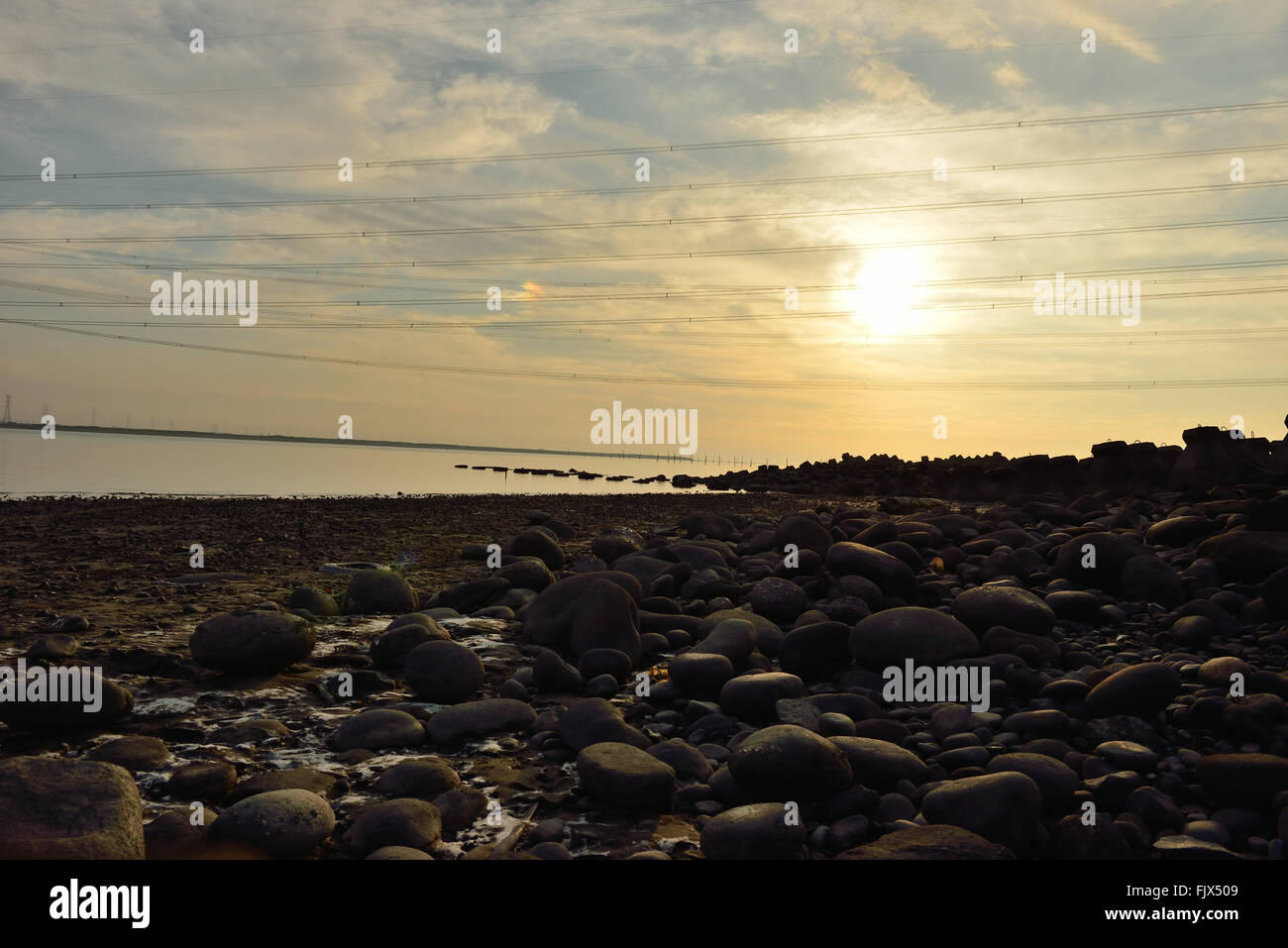 The atmospheric glow that remains for a short time after sunset Stock ...