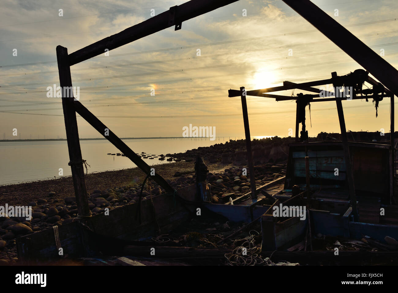 The atmospheric glow that remains for a short time after sunset Stock ...