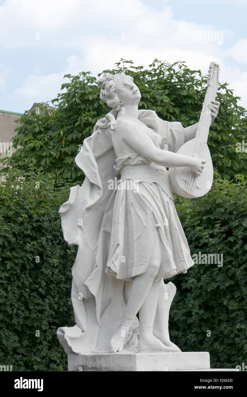 Lute player statue Stock Photo - Alamy