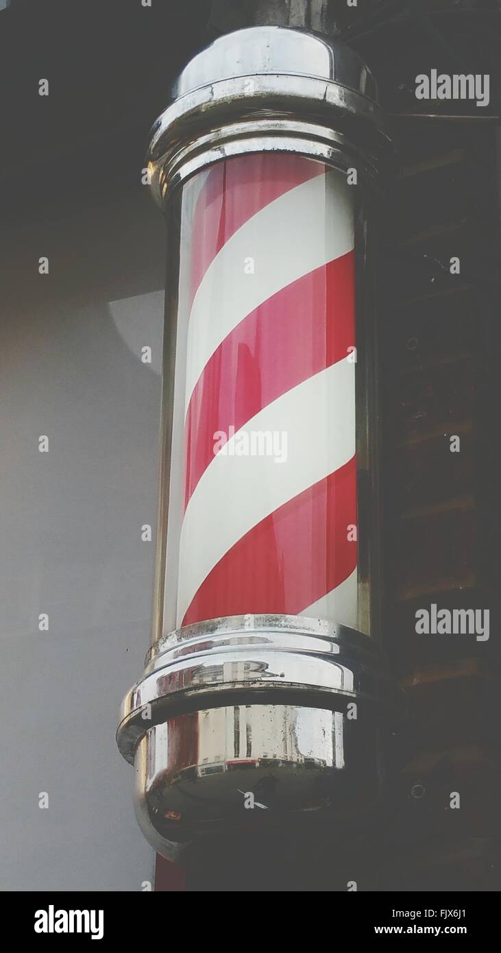 Barber pole wall barbers pole hi-res stock photography and images - Alamy