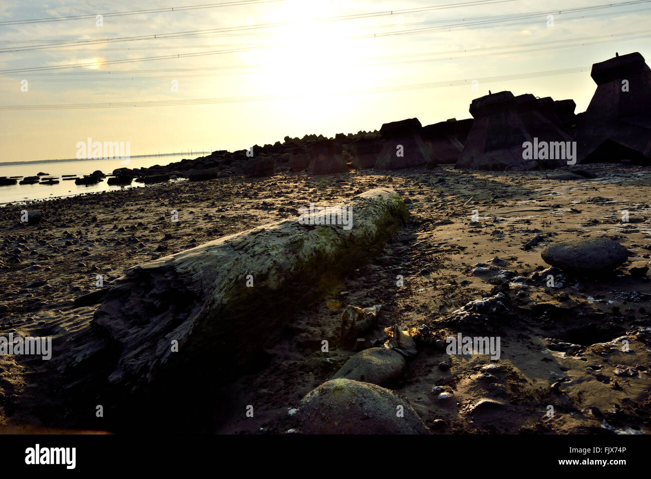 The atmospheric glow that remains for a short time after sunset Stock ...