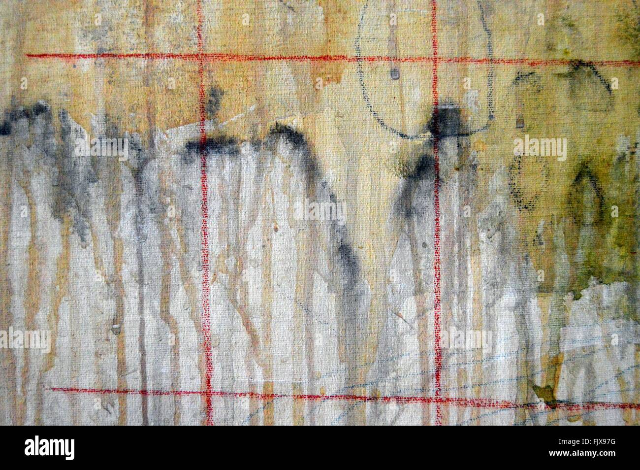Detail white painting canvas hi-res stock photography and images - Alamy