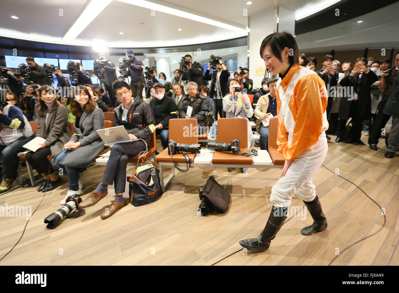 Kawasaki Race course, Kanagawa, Japan. 3rd Mar, 2016. Nanako Fujita ...