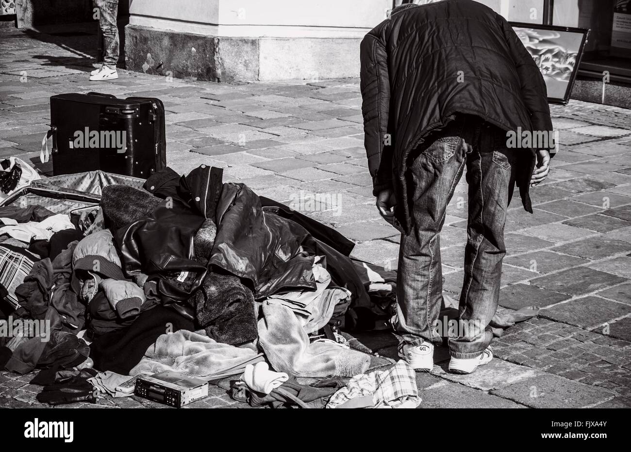 Man clothes bending street bending hi-res stock photography and images ...