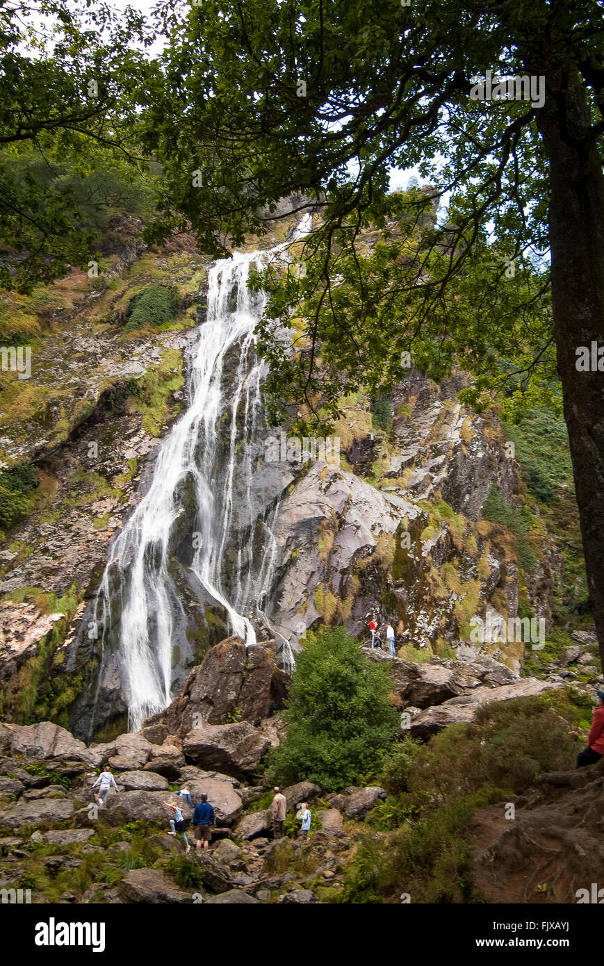 Powerscourt waterfall wicklow Ireland Stock Photo - Alamy