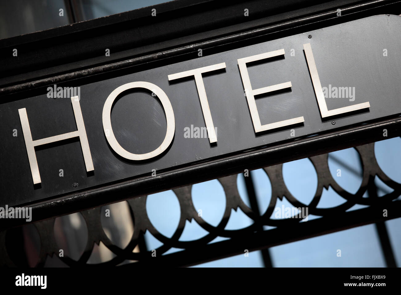 Hotel entrance sign London Stock Photo - Alamy