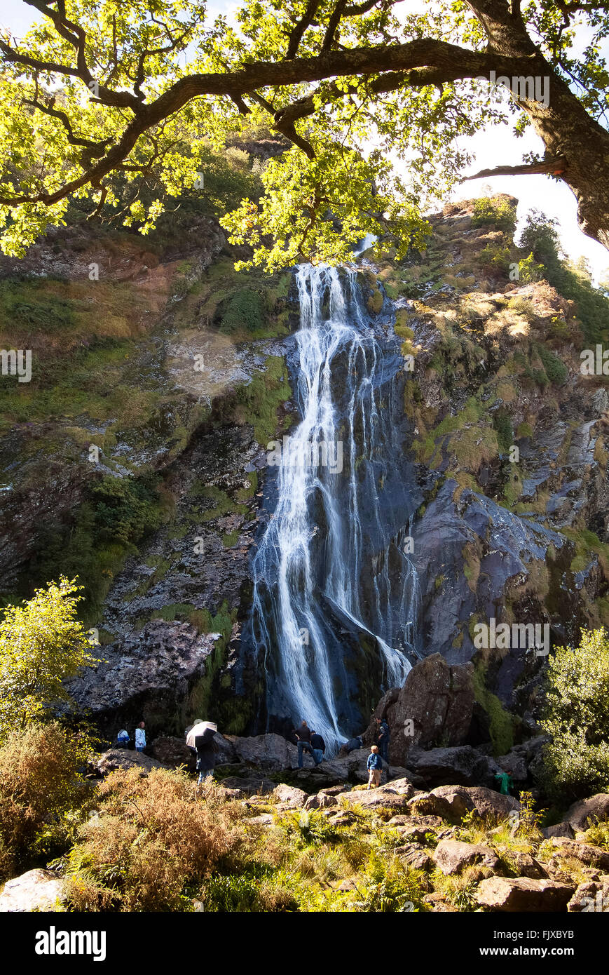 Powerscourt waterfall wicklow Ireland Stock Photo - Alamy