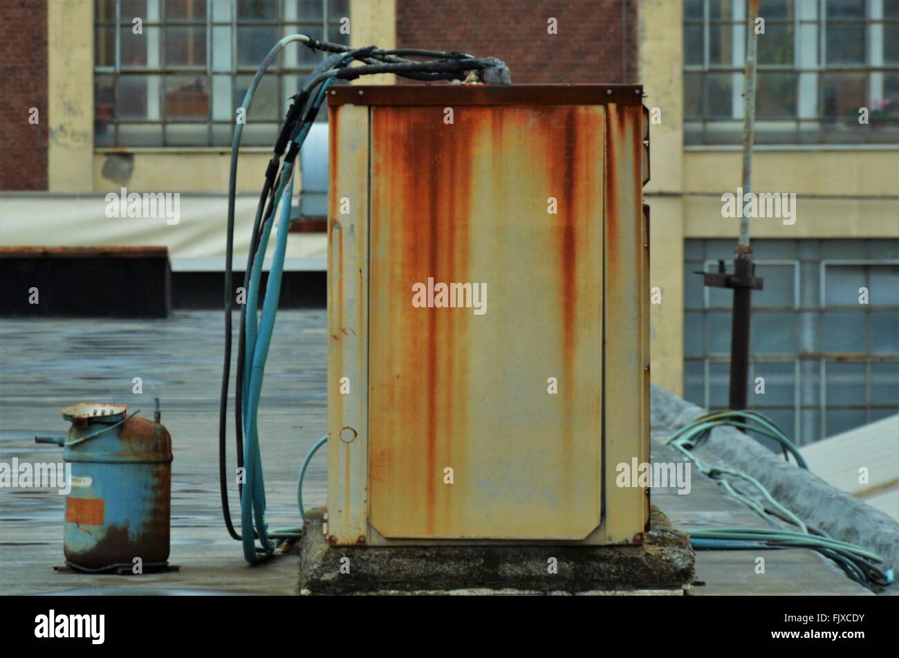 Old rusty electric box outdoors architecture hi-res stock photography ...