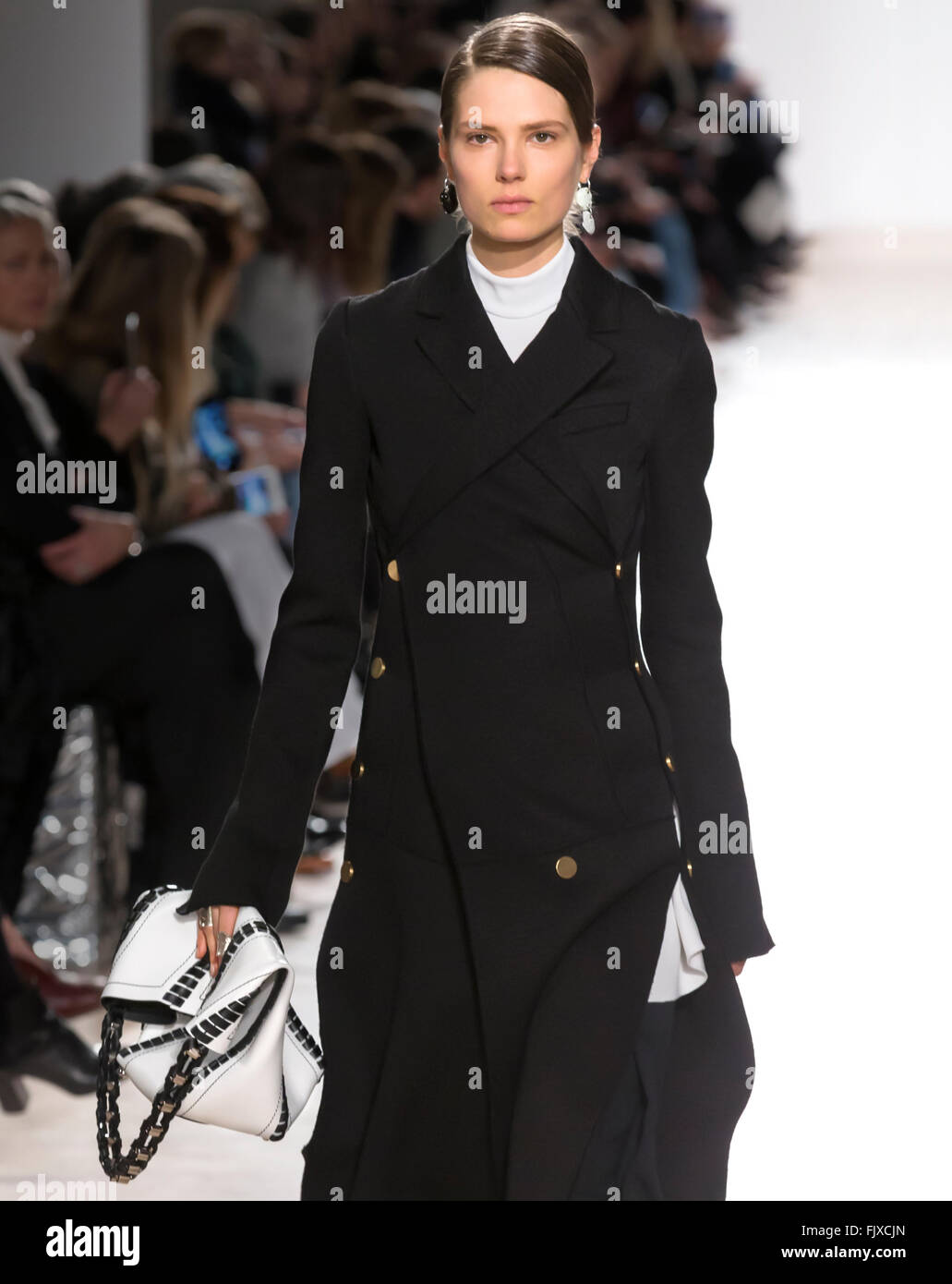 New York City, USA - February 17, 2016: Caroline Brasch Nielsen walks ...