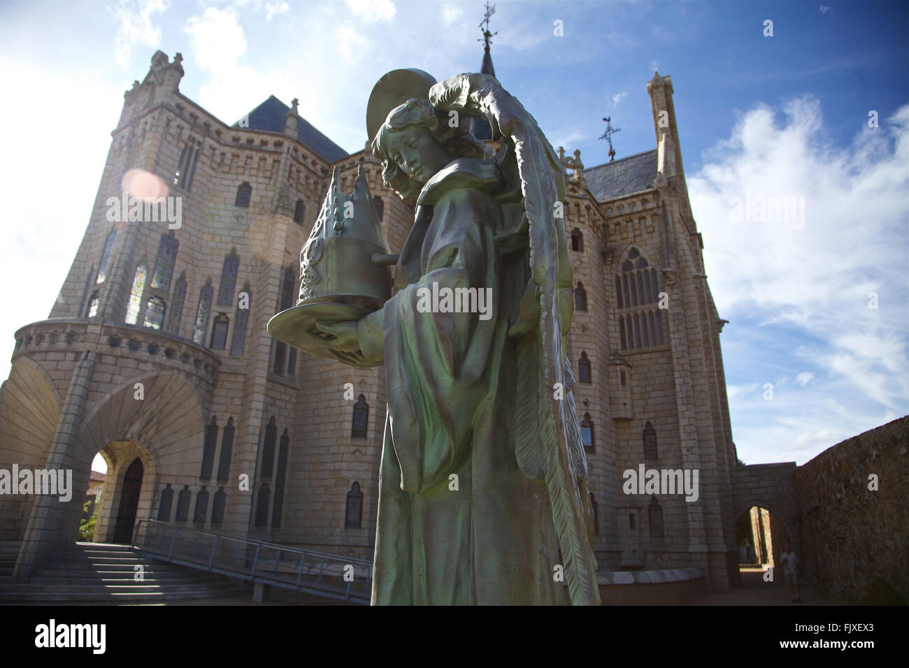 Angel at the Episcopal Palace, Astorga Spain, by Gaudi Stock Photo - Alamy