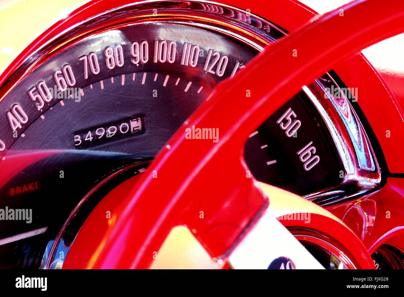Vintage car speedometer hi-res stock photography and images - Alamy