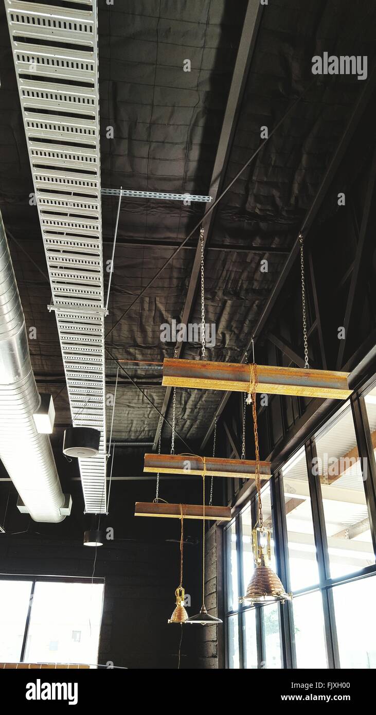 Pendant lights pipe ceiling architecture hi-res stock photography and ...