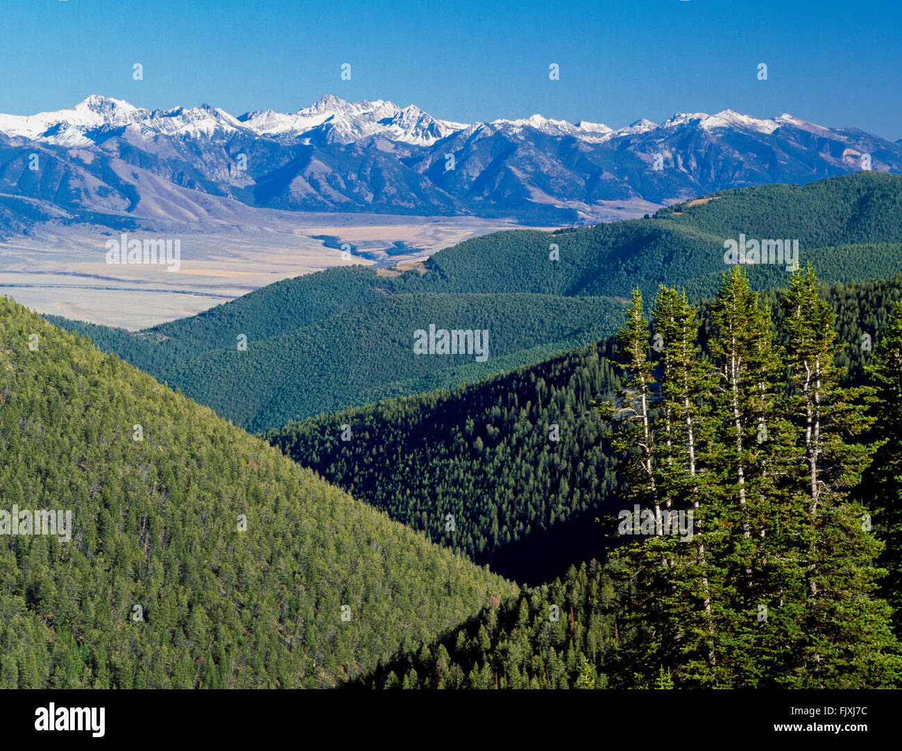 madison range viewed from the gravelly range near cameron, montana ...