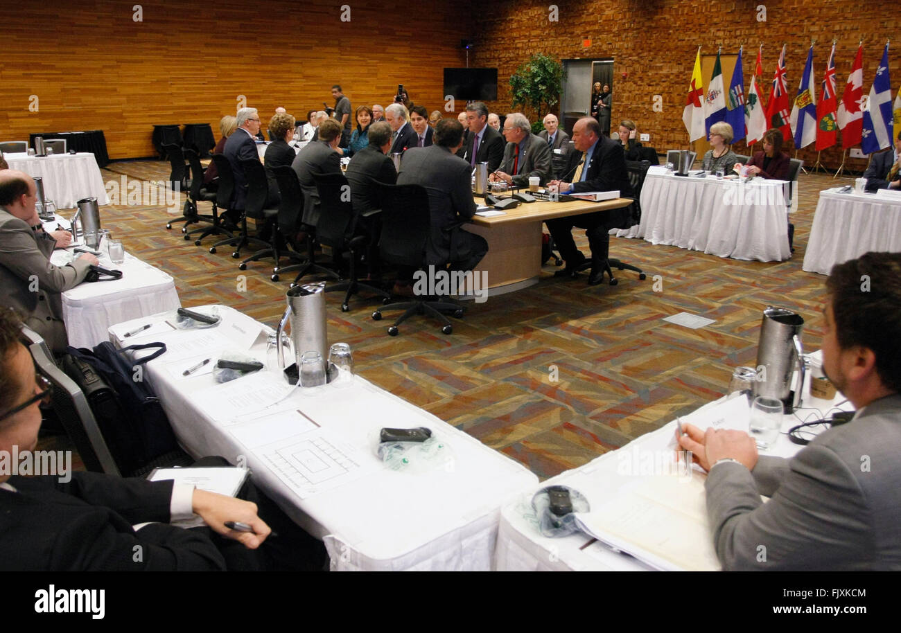 Vancouver. 3rd Mar, 2016. Canada's provincial and territorial premiers ...