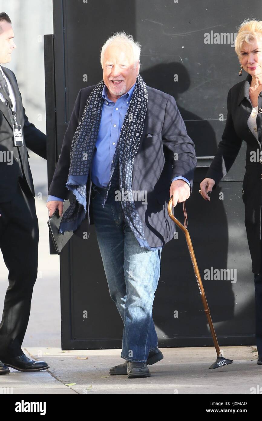 Richard Dreyfuss seen arriving at the ABC studios for Jimmy Kimmel Live ...