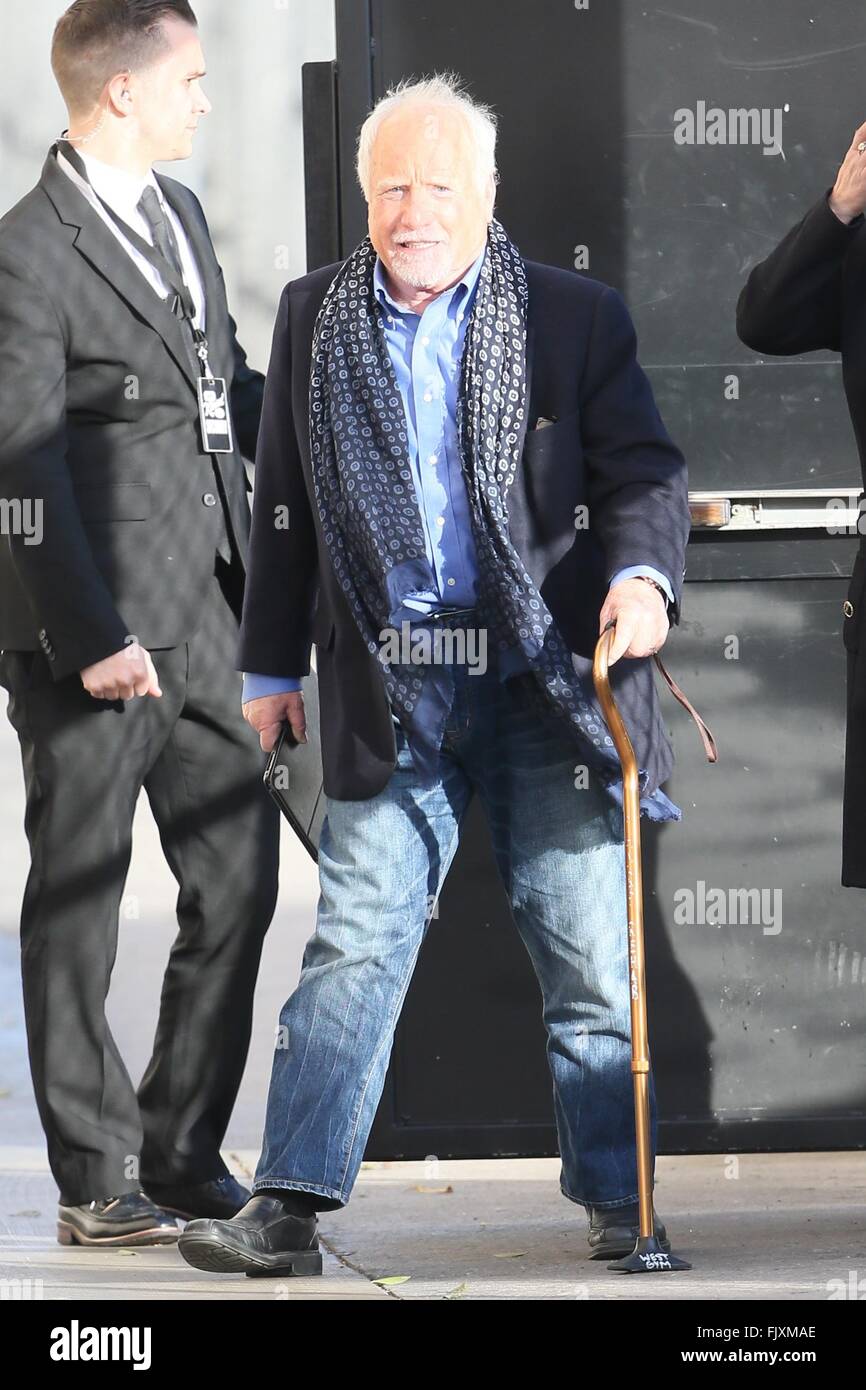 Richard Dreyfuss seen arriving at the ABC studios for Jimmy Kimmel Live ...