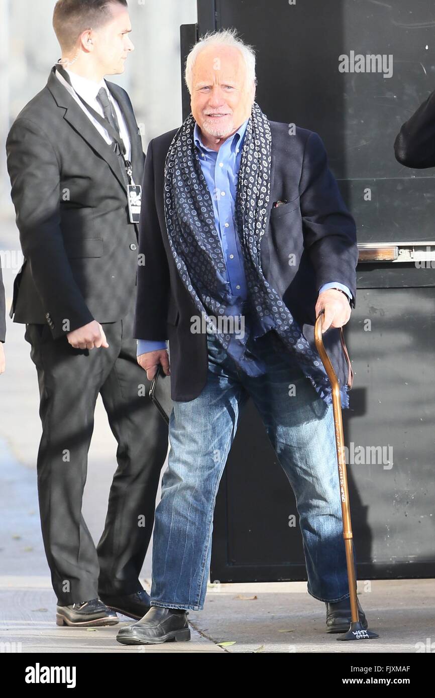 Richard Dreyfuss seen arriving at the ABC studios for Jimmy Kimmel Live ...