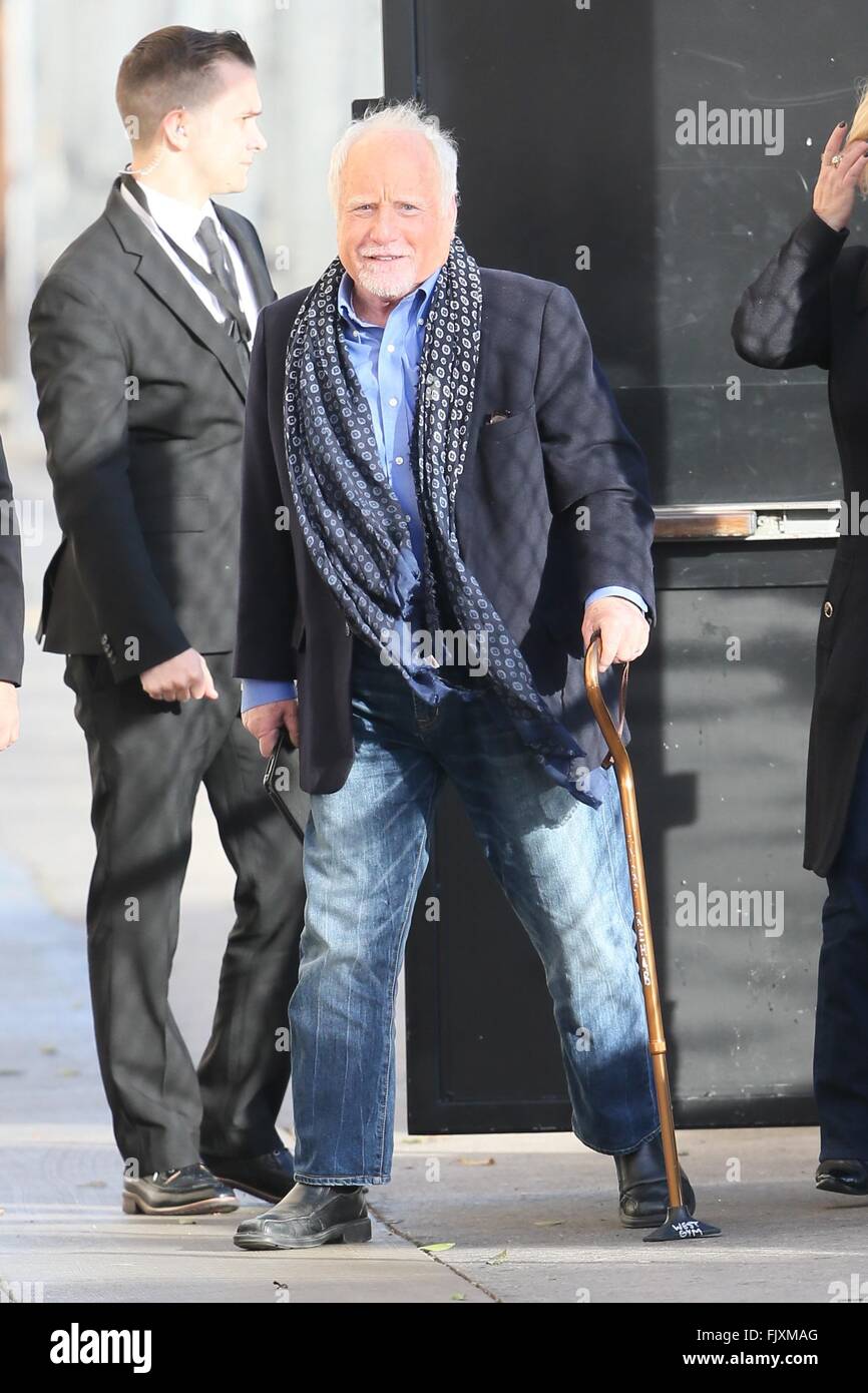 Richard Dreyfuss seen arriving at the ABC studios for Jimmy Kimmel Live ...