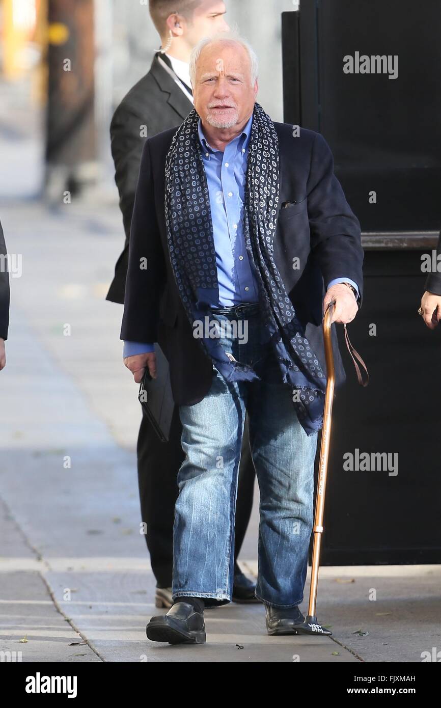 Richard Dreyfuss seen arriving at the ABC studios for Jimmy Kimmel Live ...