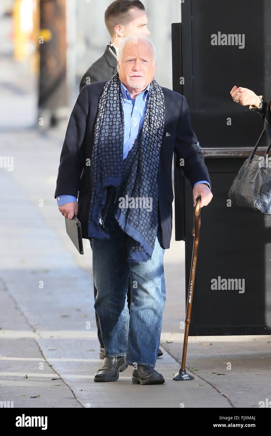 Richard Dreyfuss seen arriving at the ABC studios for Jimmy Kimmel Live ...