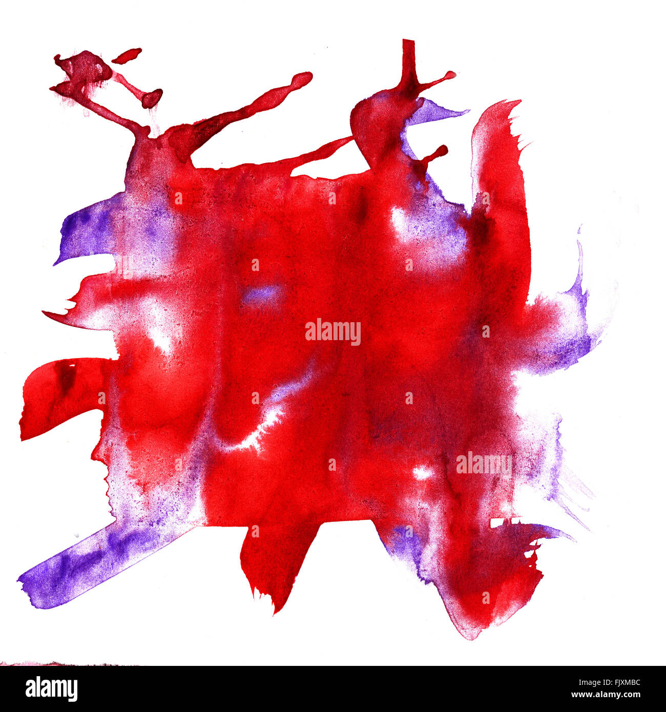 watercolor paint strokes brush red stroke color texture with space for ...