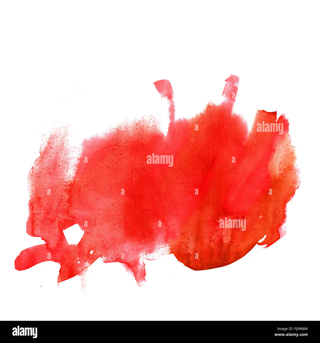 watercolor paint strokes brush stroke red color texture with space for ...