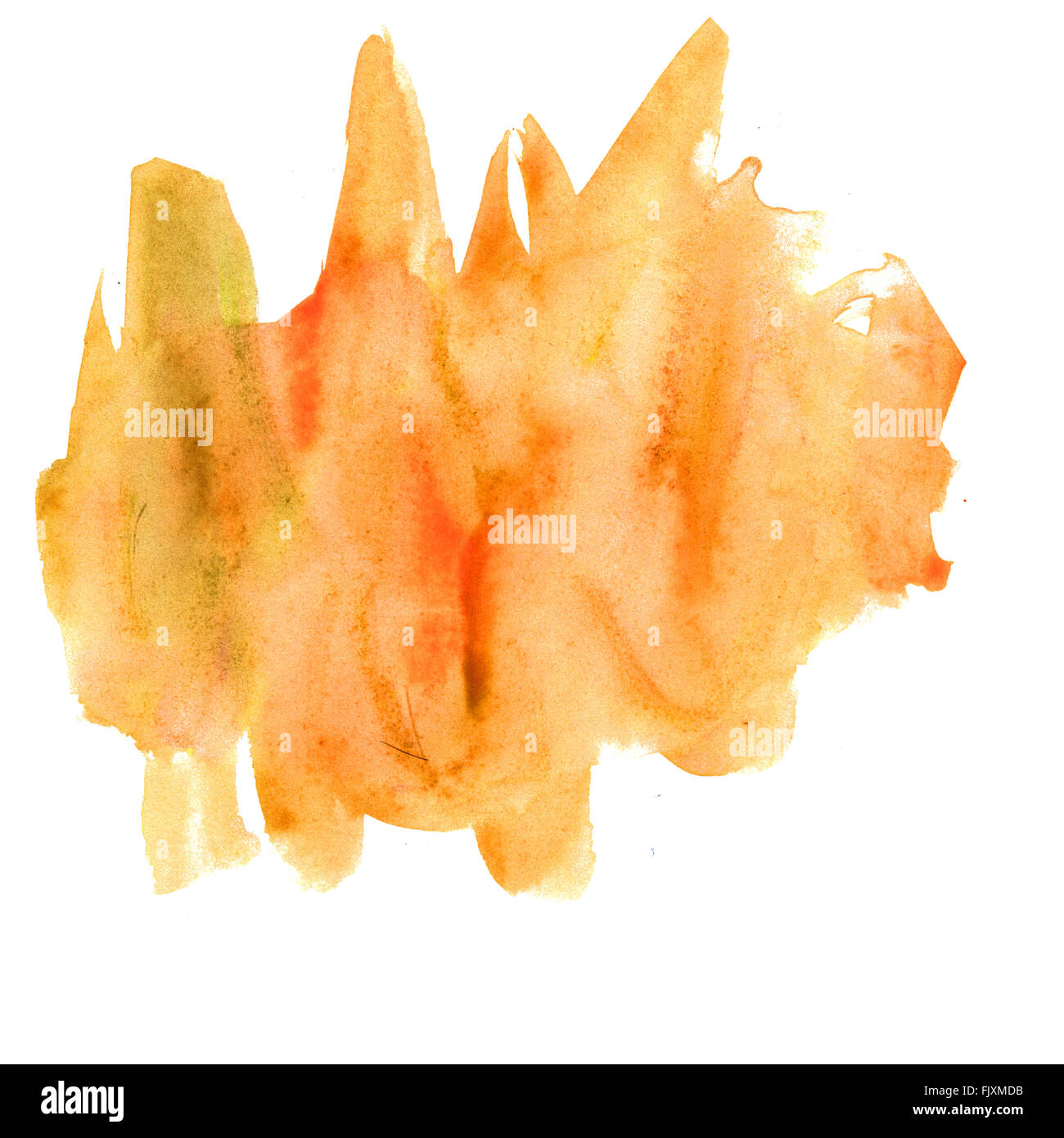 watercolor strokes brush paint stroke color yellow texture with space ...