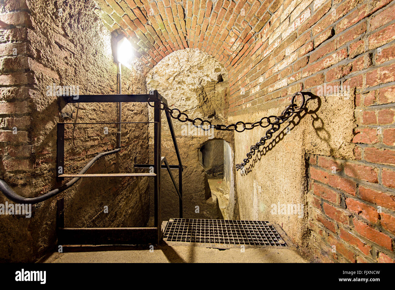 Pilsen medieval network of vaulted subterranean tunnels Stock Photo - Alamy