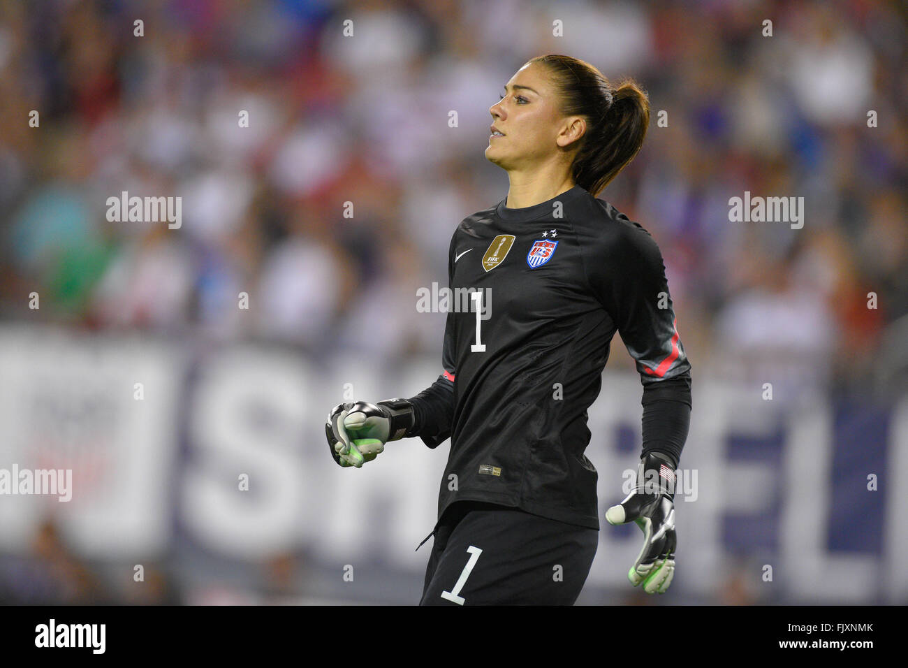 Tampa, Florida, USA. 3rd Mar, 2016. US Goalkeeper Hope Solo (1) in ...