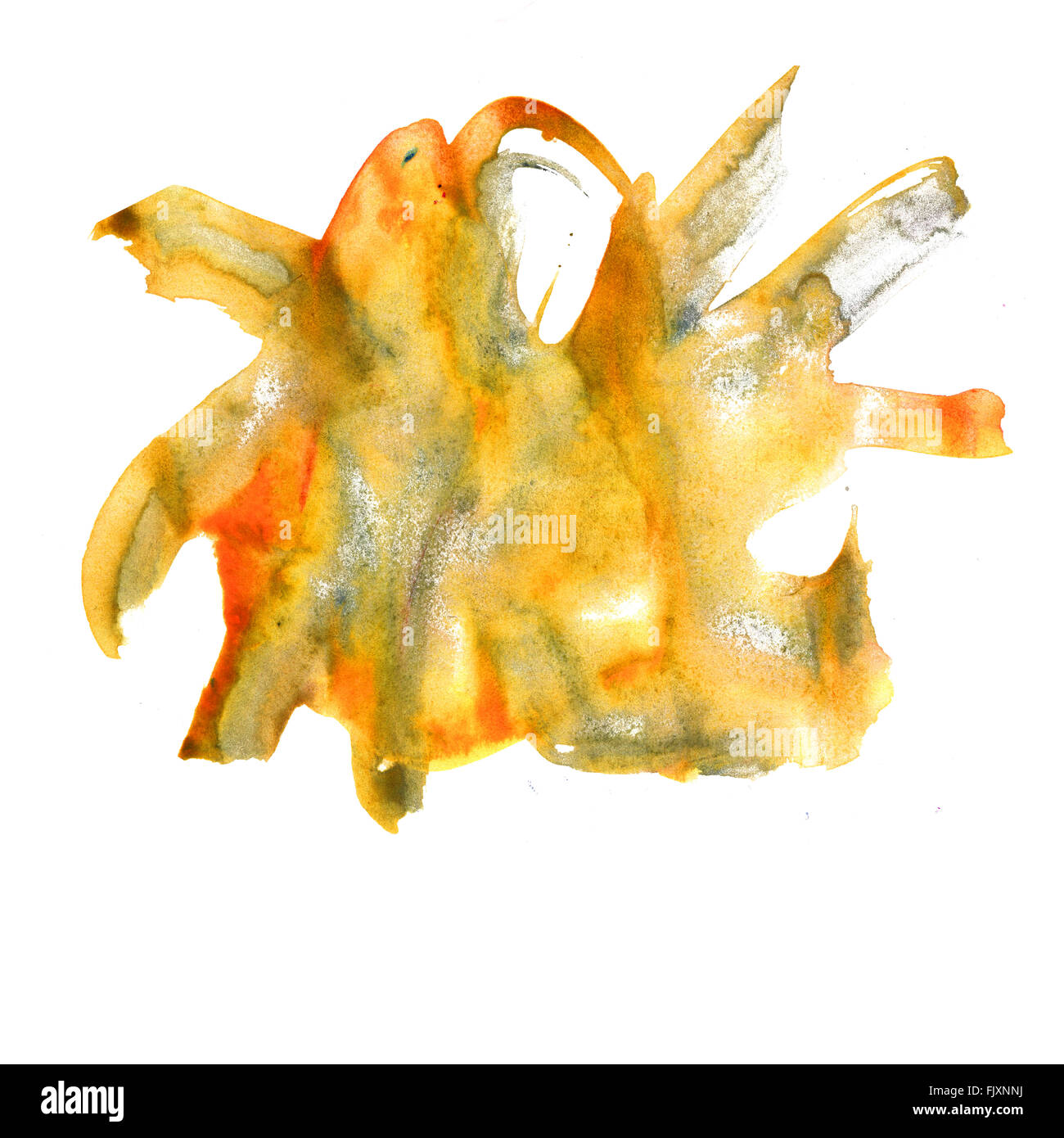 watercolor yellow orange strokes brush paint stroke texture color with ...