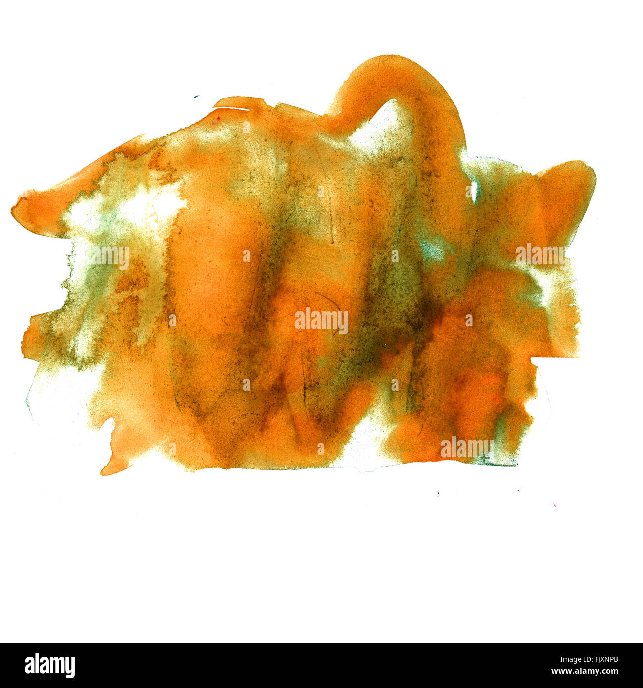 watercolor strokes paint stroke texture yellow color with space for ...