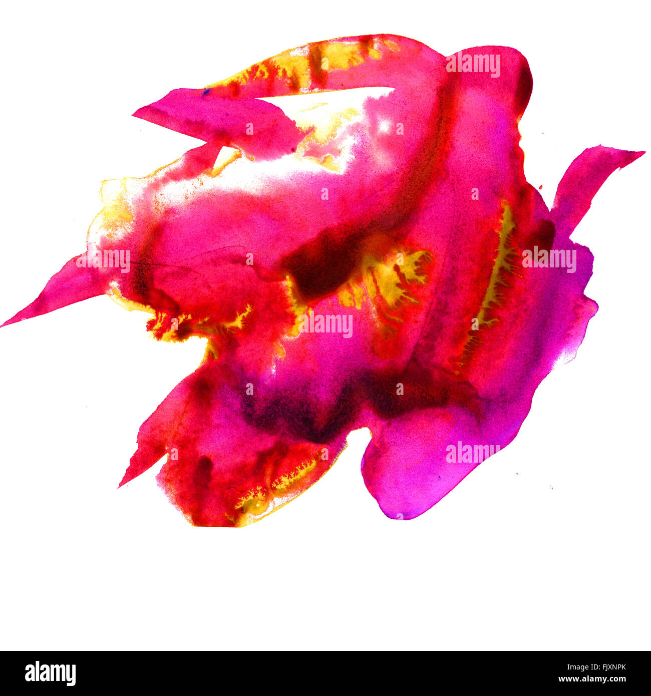 watercolor strokes paint stroke texture red pink color with space for ...