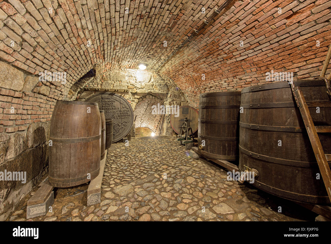 Pilsen medieval network of vaulted subterranean tunnels Stock Photo - Alamy